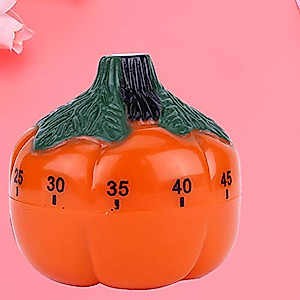DOITOOL Kitchen Timer, Pumpkin Design Mechanical Timer Kitchen Timer Household Cooking Time Manager Baking Reminder Cooking Countdown Timer (Orange)