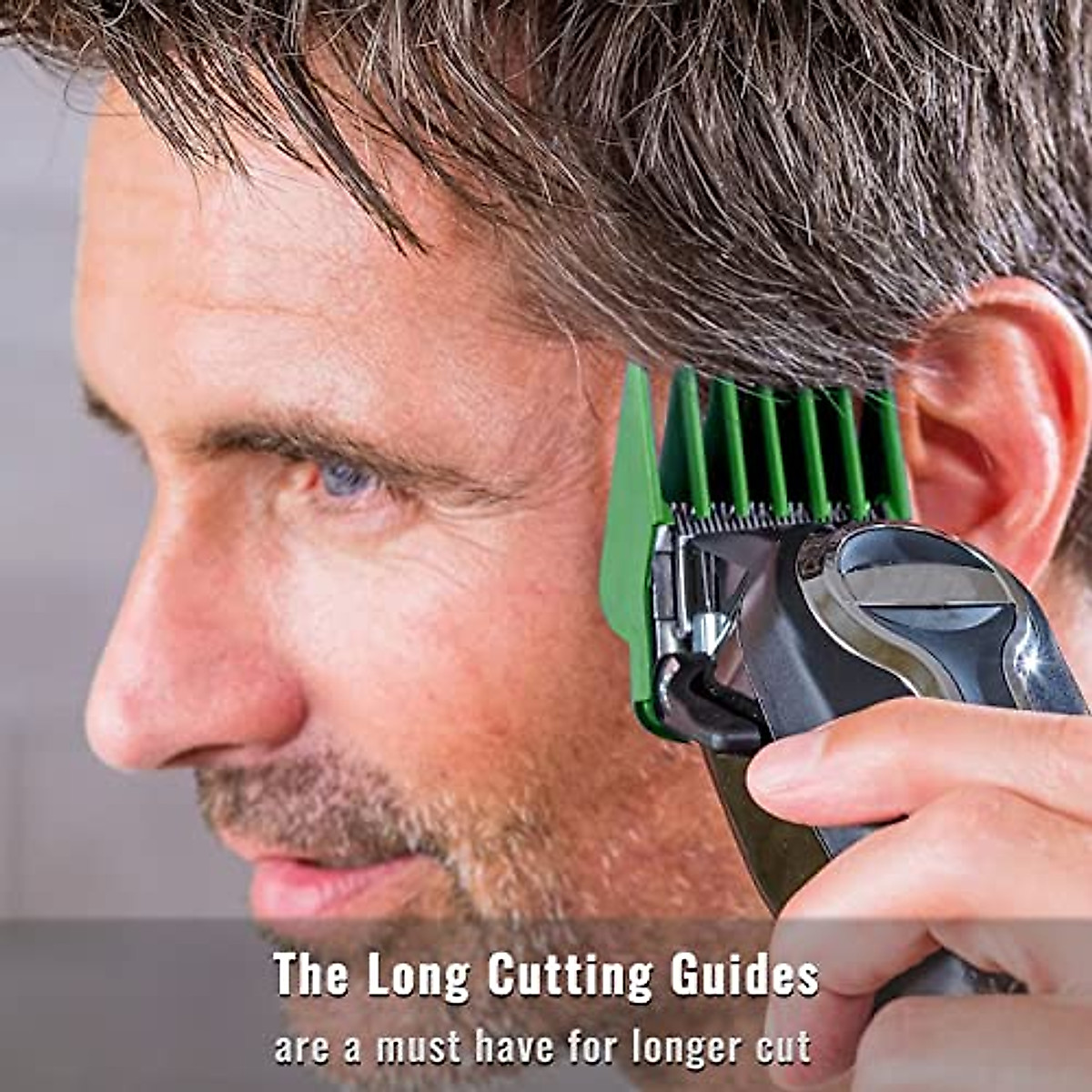 Clipper Guards for Wahl 10 12 14 16 18 20 Hair Clipper Guards 6pcs Extra Long Clipper Guard Attachments 2.5 Inch Clipper Guides Multiple Sizes Universal 2.5", 2.25", 2", 1.75", 1.5", 1.25" (Green)