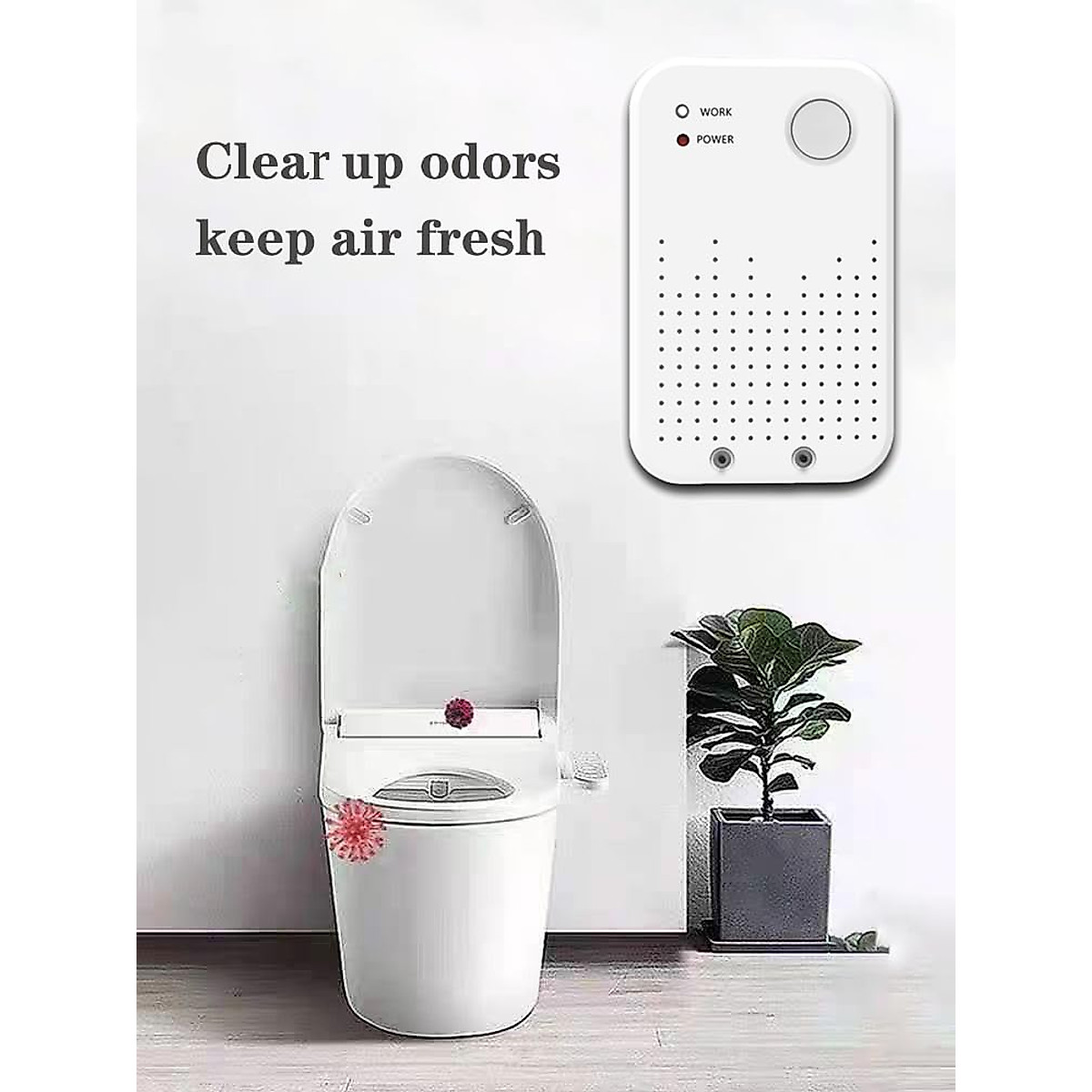 Plug in Air Purifier,AVALEDAY Litter Deodorizer Mini Ozone Generator Air Freshener Purify Odor from Pets Litter Box Smoke Toilet for Home Pet House Bathroom Kitchen Bedroom