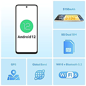 UMIDIGI A13 PRO MAX 5G Cell Phone, 17GB+256GB Android 12 Unlocked Smartphone with 6.8" Full Screen 64MP AI Triple Camera MediaTek Dimensity 900 5150mAh Battery Smartphones