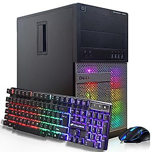 Dell Optiplex 7020 Gaming Desktop PC - Intel Core i7 4th Gen 3.4GHz, NVIDIA GeForce GT 1030 2GB, 16GB RAM, 512GB SSD, HDMI, DVI, VGA, New Keyboard, Mouse, Wi-Fi, Windows 10 Professional(Renewed)