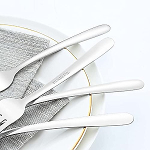 Gymdin 36 Pieces Salad Forks Set, 7 Inches Small Forks Silverware, Food Grade Stainless Steel Dessert Forks Set, Mirror Polished & Dishwasher Safe, Metal Forks Set Use for Tasting Cakes and Fruits