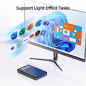 MeLE Fanless Mini PC Quieter3Q 11th Gen N5105 16GB 512GB Windows 11 Pro, Micro Computer WiFi 6 Small Desktop Service with USB-C PD, Gigabit Ethernet, Dual HDMI 4K, Auto Power on, PXE Support M.2 SSD