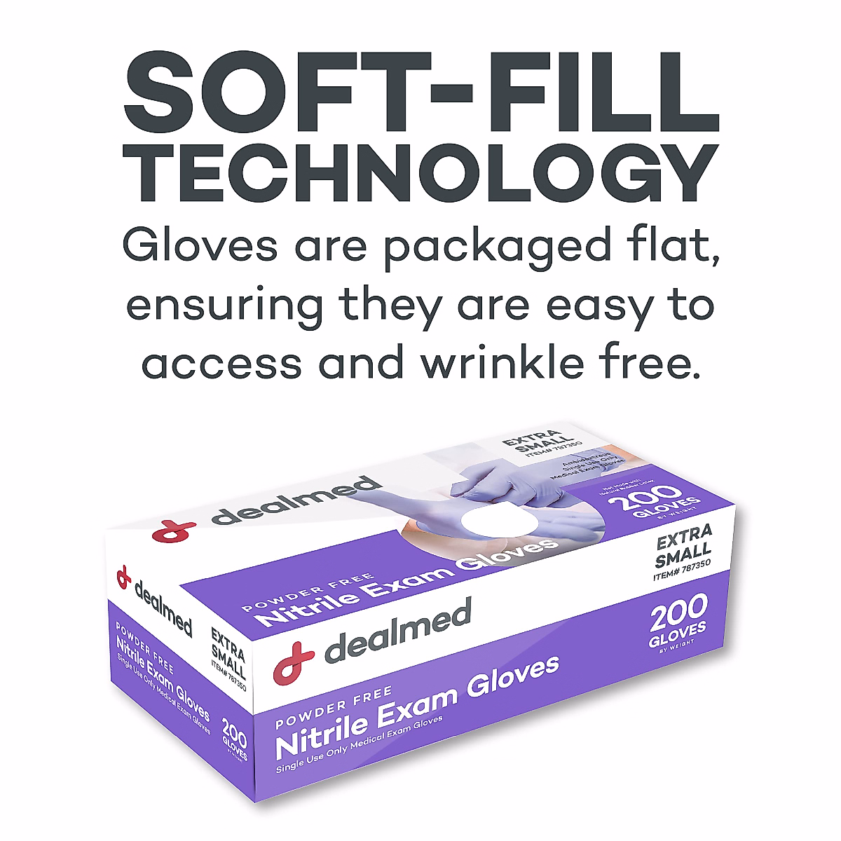 Dealmed Medical Exam Gloves – 1800 Count XL Nitrile Gloves, Disposable Gloves, Non-Irritating Latex Free Gloves, Multi-Purpose Use Medical Gloves for a First Aid Kit and Medical Facilities