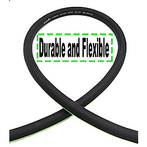 EADUTY Hybrid Garden Hose 5/8 IN. x 25 FT, Heavy Duty, Lightweight, Flexible with Swivel Grip Handle and Solid Brass Fittings