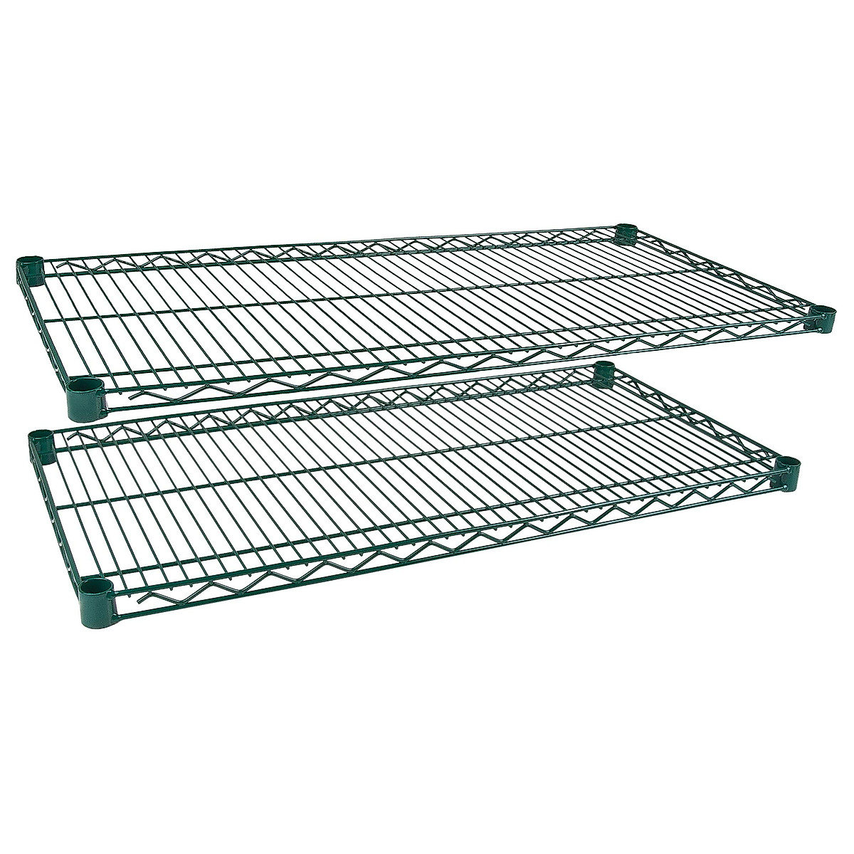 Regal Altair Green Epoxy Wire Shelf |Pack of 2 Shelves| for Storage in Humid Environments | Ideal for Restaurants, Stores, Businesses and Homes (Green Epoxy Wire Shelves, 24''W x 60''L)