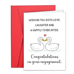Engagement Card, Engagement Cards for Couples, Greeting Card Gifts for Newly Engaged Couples, Engagement Gifts for Couples Newly Engaged, Bridal Shower Card, Engagement Party Gifts, Happy Engagement