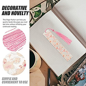 LUOZZY 2pcs Dried Flowers Bookmark Tassel Bookmark Epoxy Dried Flower Book Mark Creative Gifts for Book - Pink