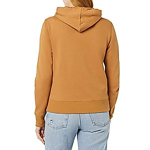 Amazon Essentials Women's French Terry Fleece Full-Zip Hoodie (Available in Plus Size), Dark Camel, Medium