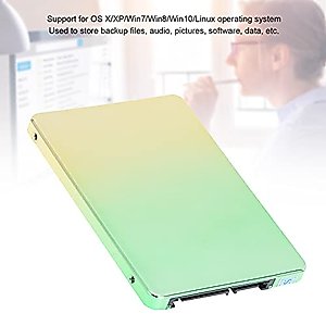 Yunir Solid State Disk, 2.5in SATA 3.0 Interface Portable SSD, High Speed SSD Storage Device with Fashionable Color Fit for Computer Desktop(60GB)