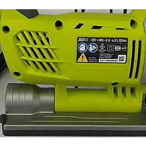 RYOBI JS651L1 6.1 Amp Variable Speed Orbital Jigsaw With Speed Match