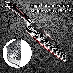 Kitchen Chef Knife Sets, 3.5-8 Inch Set Boxed Knives 5Cr15mov Stainless Steel Ultra Sharp Japanese Knives with Sheaths, 10 Pieces Knife Sets for Professional Chefs