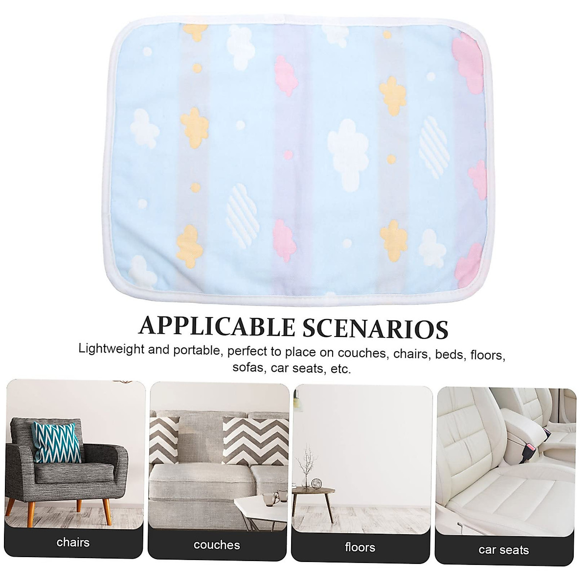 EXCEART 3pcs Gauze Pad Potty Training Pad Reusable Pee Pads Incontinence Bed Pads Mattress Protective Pad Waterproof Bed Pad Baby Changing Pad Elder Fiber Absorb Water Protector