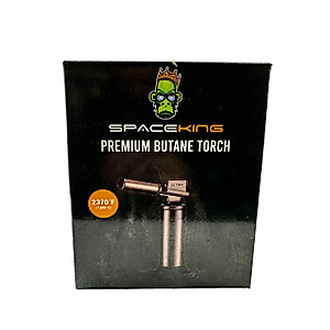 Space King Extended Tube Metal Shell Torch Lighter - Rustic Finish - Adjustable Flame - Use for Camping, Kitchen, Backyard, Travel, Beach, BBQ, Mountain, Outdoors, Travel, Garage, Welding, etc. (Red)