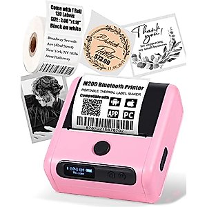 Memoking Label Makers Machine with Tape for Home & Office Organization and Storage - 3" Wireless Label Printer for Office Supplies Labels - Mini Sticker Maker - M200 Bluetooth Label Maker for Phone&PC