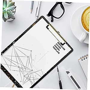 2pcs with Clipboards Letter Board Low File Writing Conference Size Pattern Office Paper Fashion for Portable Profile Holder Clipboard Exam Case Clip Document A Nurses