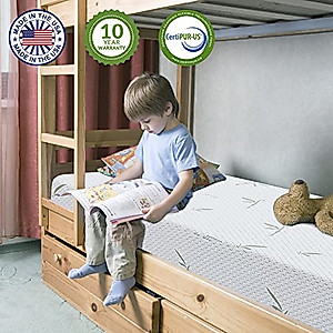 IULULU Full Size Mattress in a Box, 6 Inch Gel Memory Foam Mattress for Kids Breathable Bamboo Cover Mattress for Bunk Bed, Trundle Bed, CertiPUR-US Certified, Made in USA
