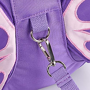 Hipiwe Baby Anti-Lost Backpack Butterfly Walking Safety Belt Harness Toddler Reins Strap with Leash (Purple)