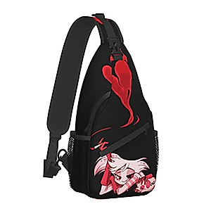 Hazbin Hotel Angel Dust Anime Crossbody Sling Backpack Travel Chest Shoulder Bag