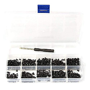 501Pcs / Box for Laptop Screw Set Notebook Netbook Kit Micro-Screw Combination for Laptop Mounting Screw Assembly - (Black) SCRW-138021