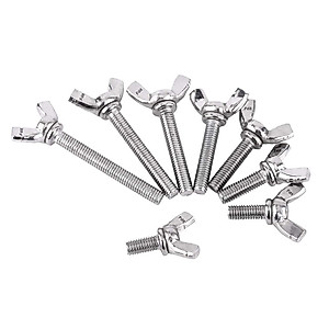 Fdit 8 Types 5PCS/Bag M5 304 Stainless Steel Wing Butterfly Screws Bolts Wingbolt Machine Fastener (M5 * 40mm)