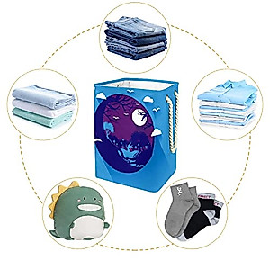 Laundry Hamper Swamp Landscape Collapsible Laundry Baskets Firm Washing Bin Clothes Storage Organization for Bathroom Bedroom Dorm