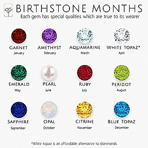 MAX + STONE 14k White or Yellow Gold Small Gemstone Trio Round Stud Earrings for Women with Push Backs and Birthstones (Created Blue Sapphire, white-gold)