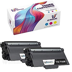 AZ Compatible Toner Cartridge Replacement for Brother TN-750 use in DCP-8110DN DCP-8150DN DCP-8155DN HL-5440D HL-5450DN HL-5470DW HL-5470DWT (Black, 2-Pack)