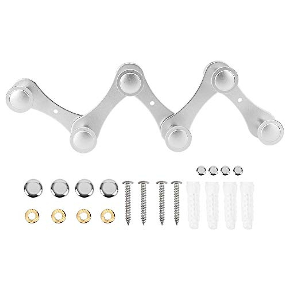 Bathroom Hanging Hook, Cloth Hanger Space Aluminum Wall Hanger, Retractable Hanging Hook, Hanging Hook for Towels Hanging Hook for Coats Door Hanger for Coats Rack for(Bright Sand)