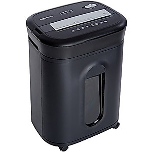 Amazon Basics 15-Sheet Cross-Cut Paper/ CD/ Credit Card Shredder & SP12A Shredder Sharpening & Lubricant Sheets - Pack of 12