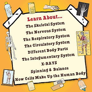 The Magic School Bus:Human Body Lab By Horizon Group USA,Homeschool STEM Kit,Includes Hands-On Educational Manual,Experiment Cards,Plastic Human Skeleton,Data Notebook,Hinge Joint Model & More ,Yellow
