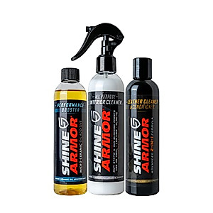 SHINE ARMOR Synthetic Engine Oil Treatment, Car Interior Cleaner & Leather Cleaner