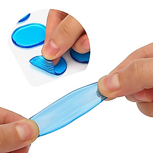 SAVITA 48 Pcs Drum Silencers Dampeners Gel Pads, Silicone Drum Silencers Soft Adhesive Drum Mute Pads Gel Drum Sound Dampening Muffler Pads for Drum Sound Control (4 Colors)