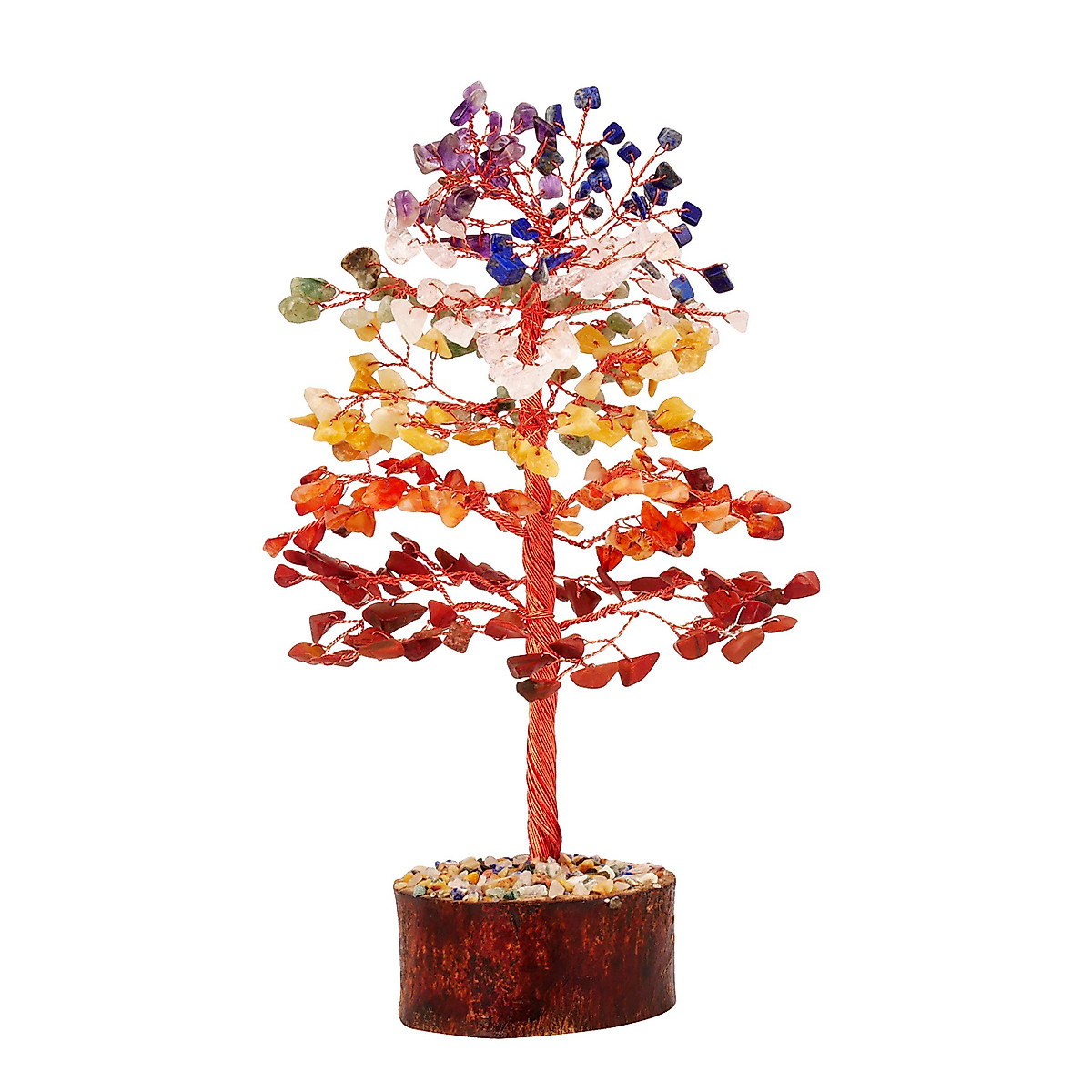 7 Chakra Crystal - Crystal Tree - Gem Tree - Chakra Decor - Spiritual Gifts - Crystal Money Tree - Crystal Gifts, Feng Shui Decor - Home Déco Gifts, Spiritual Decor, Meditation Decor, 10 Inch