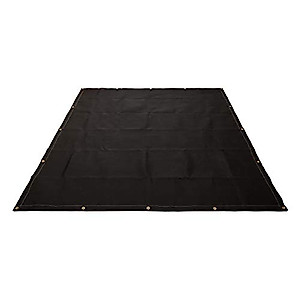 Waylander Svalinn Fiberglass Welding Blanket – Flame Retardant Fabric Up to 1400°F; Heavy Duty Double-Sided Vermiculite Treated Fiberglass for Less Shed and Fierce Spark Protection (6' x 6', BLACK)