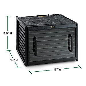 Excalibur 3926TCDB Electric Food Dehydrator Machine with Clear Door, 26-Hour Timer, Automatic Shut Off and Temperature Control, 600 W, 9 Trays, Black