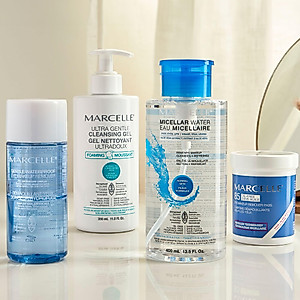 Marcelle Oil-Free Eye Make-Up Remover Pads, Sensitive Eyes, Long-Wearing Makeup Removal, Micellar Technology, Hypoallergenic, Fragrance-Free, Paraben-Free, Alcohol-Free, Cruelty-Free, 85 Pads