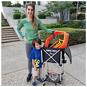 Oncourt Offcourt Quick Cart Plus - Portable Canvas Tennis Ball Cart with Bag