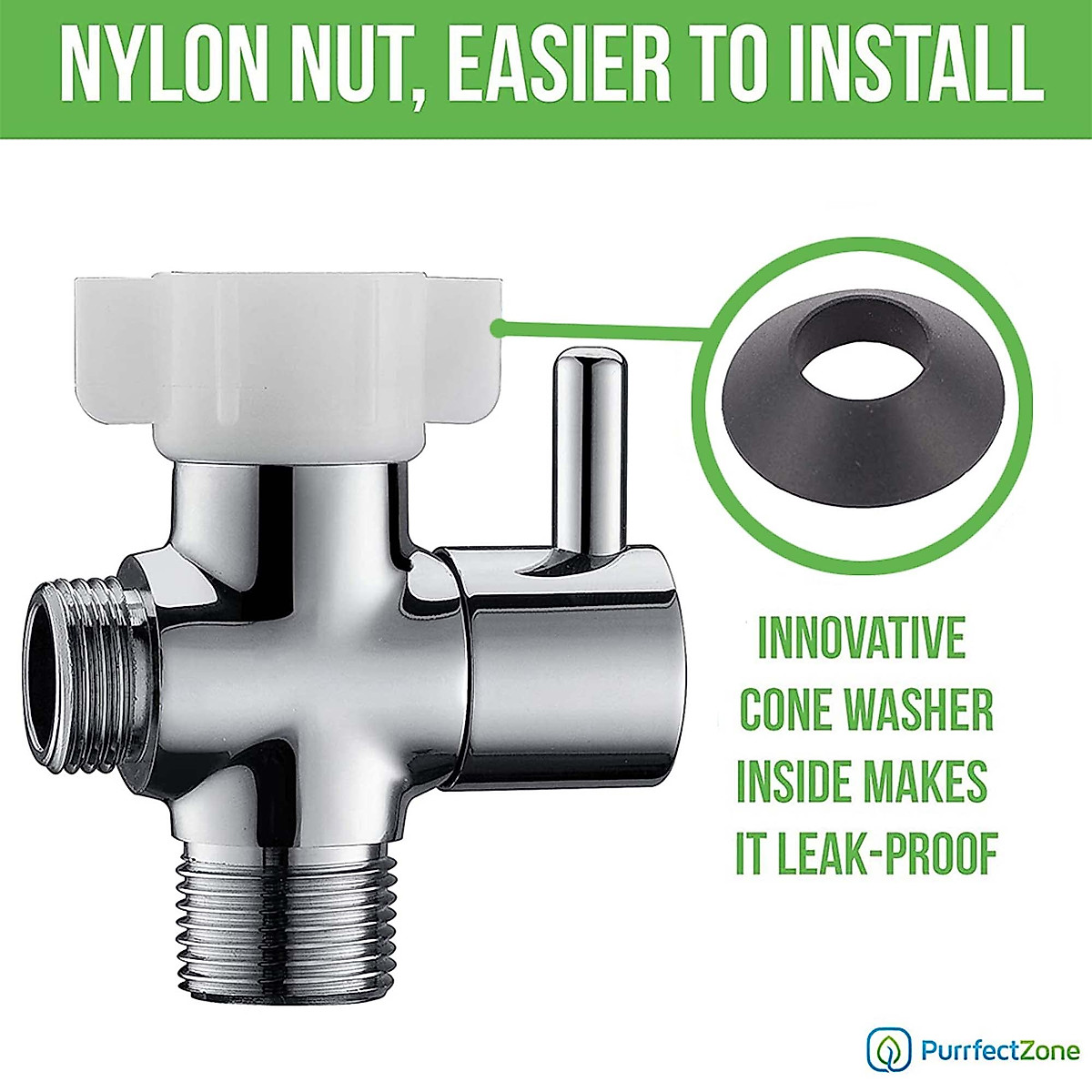 Purrfectzone Bundle of Two Complete Bidet Kits - White Bidet and Stainless Steel Bidet Sprayer for Toilet Sets, Two Kits Bundle