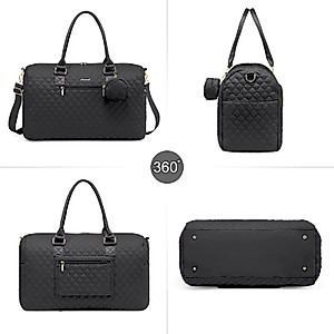 LOVEVOOK Diaper Bag Tote with Pacifier Case and Changing Pad, Large Capacity Mommy Bag for Hospital and Weekender Travel, Functional Baby Bag Newborn Baby Essential, Black