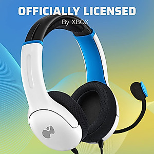PDP Gaming AIRLITE Xbox Headset with Microphone, Series X|S/Xbox One/PC/Windows, Lightweight Stereo Headphones, Wired Power, Noise-Cancelling mic- Ion White (Only at Amazon)