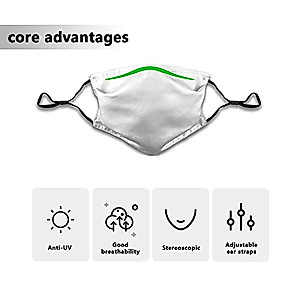 VeJerKK Winter Reusable Face Masks with adjustment Earloop,Idyllic Early Morning Scenery,Protection 5-ply Breathable Face Masks for women men,Black White Slate Blue