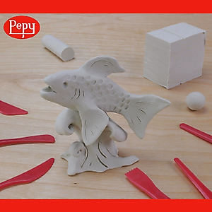 Pepy Reusable and Non-Drying Oil-Based Plasticine Modeling Clay, Cream, 2 Pounds, Sulfur-Free & Non-Toxic, Great for Kids, Beginners, and Artists, Perfect for Arts and Crafts Projects