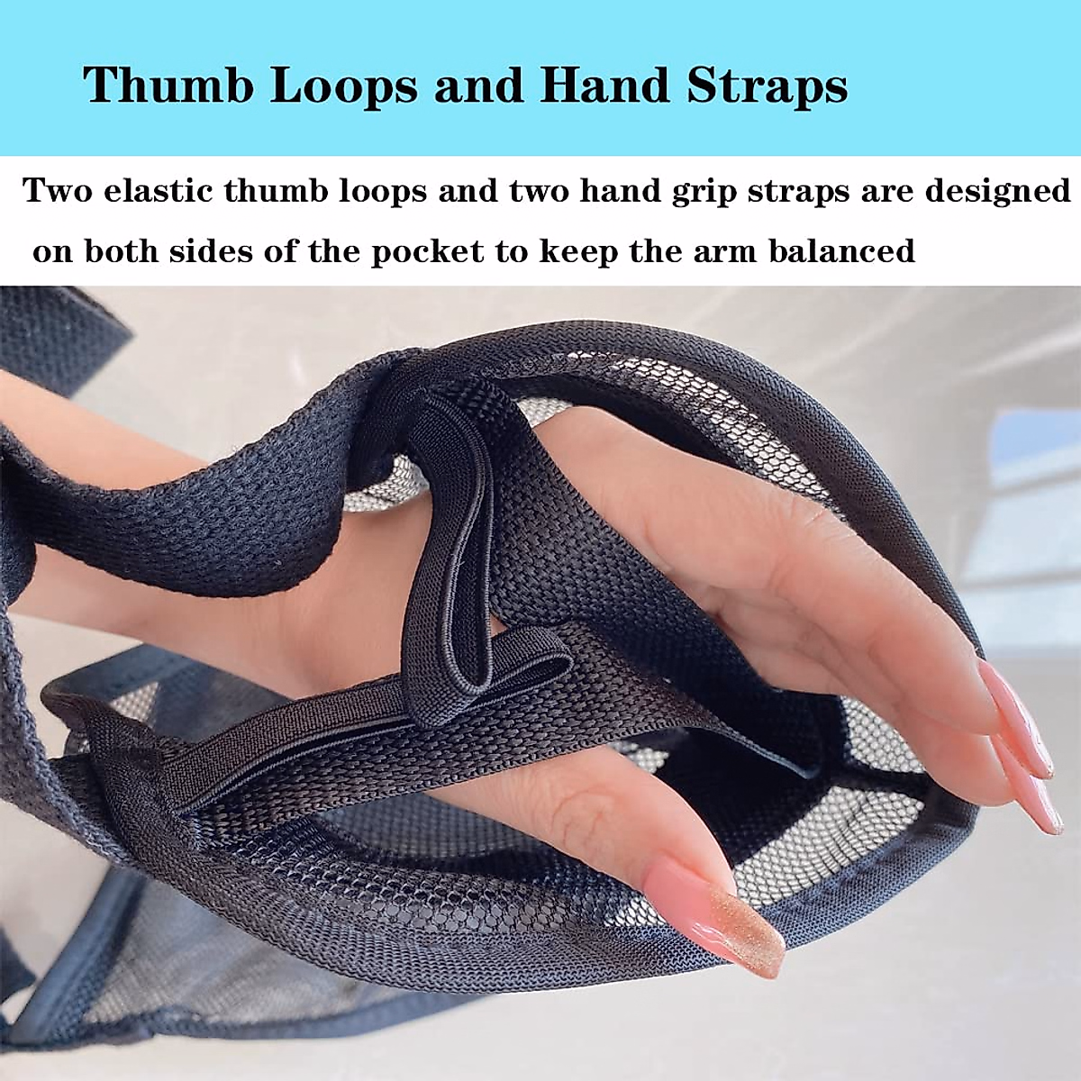 Ledhlth Mesh Kids Arm Sling Black for Shower Shoulder Immobilizer Brace Support for Broken Shoulder Elbow Arm Wrist Injury Children Pediatric Toddler Girls Boys left right, Kids L