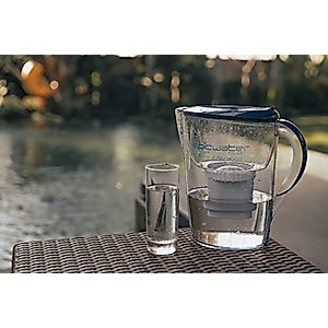 Epic Water Filters Nano | Water Filter Pitchers for Drinking Water | 10 Cup | 150 Gallon Filter | Gravity Water Filter | Removes Virus, Bacteria, Chlorine | Water Purifier (Navy Blue)