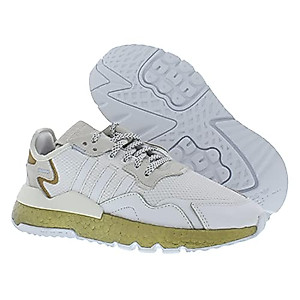 adidas Nite Jogger W Footwear White/Periwinkle/Gold Metallic 8 B (M)