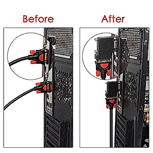 QIANRENON 90 Degree Angle VGA Male to VGA Female Adapter DB15 Male to Female Right Angle Connector VGA L-Shaped Angle Extender, for TV Computer Monitor Projector, Right Bend