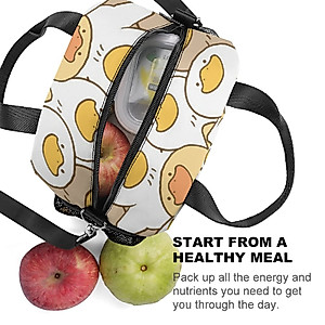 Cute Cartoon Duck Lunch Bag for Women Men, Portable Insulated Lunch Box, Lunch Tote Bag for Work Outdoor