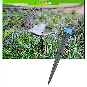 Lxcom Lighting 100 Pack Irrigation Drippers Drip Emitters Micro Spray Adjustable 360 Degree Full Circle Pattern Water Flow Irrigation Drippers Micro Bubbler Sprinkler Drip System Parts Drip Irrigation