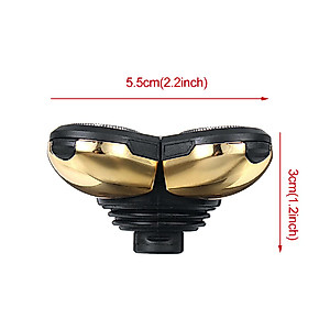 5 Head Shaver Heads, 2PCS Shaver Blade Heads Shaver Replacement for Electric Razor Shaving Bald Tool, Head and Face Electric Razor Shaver Head, Not Fit for Remington Razors